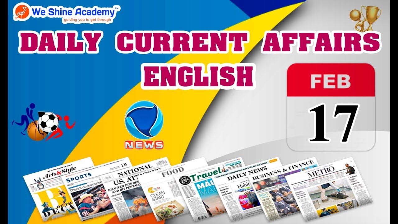 Current Affairs in English 17th February 2019 - Get Guidance